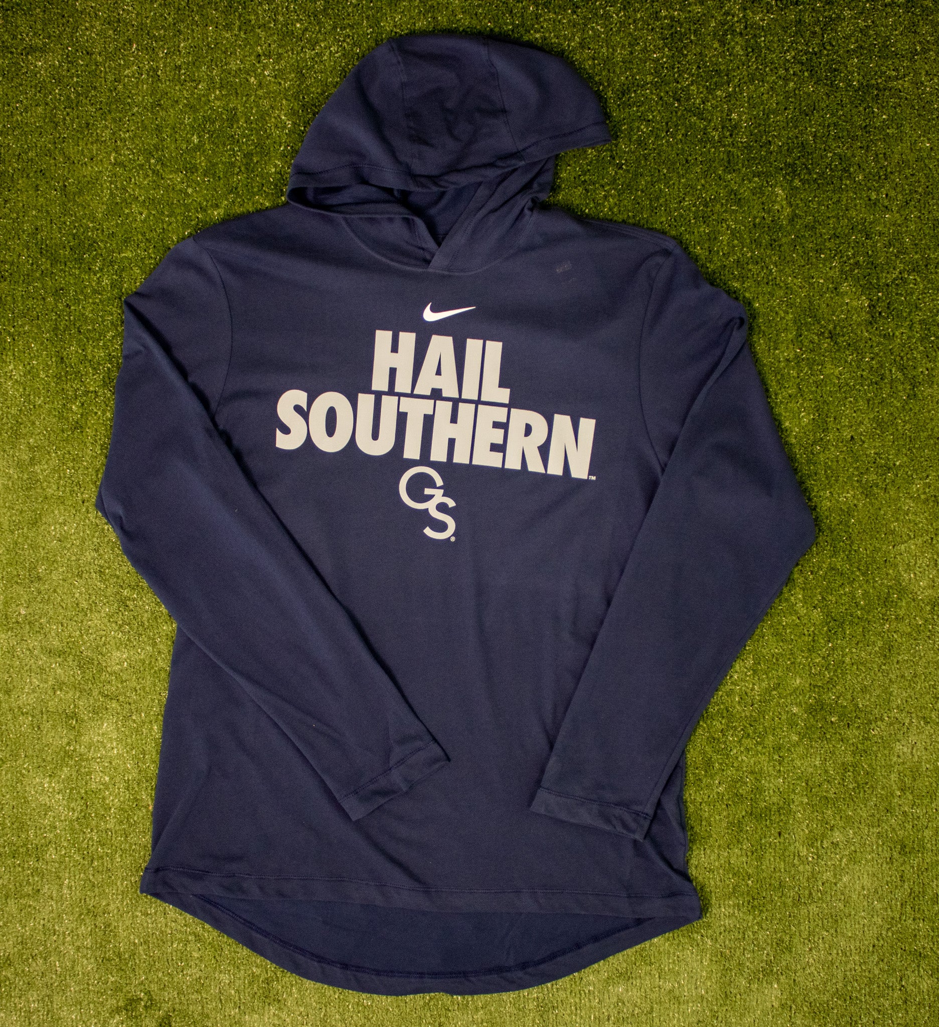 NIKE - Dri-Fit HAIL SOUTHERN Hoodie Tee - NAVY – Southern Exchange Company