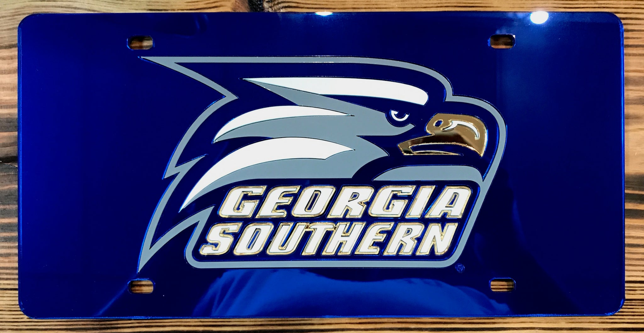 Blue Laser Cut License Plate – Southern Exchange Company